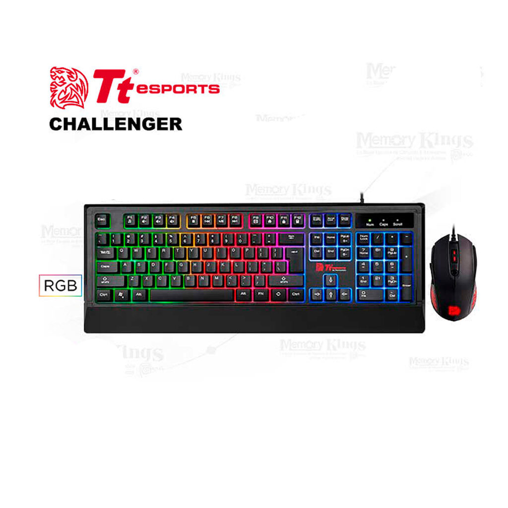Teclado + Mouse Gaming Tt eSPORTS CHALLENGER RGB